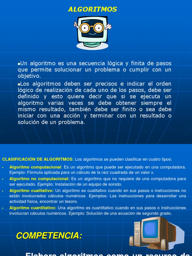 Clase 1-Algoritmos PDF | PDF | Algoritmos | Lenguaje de programación