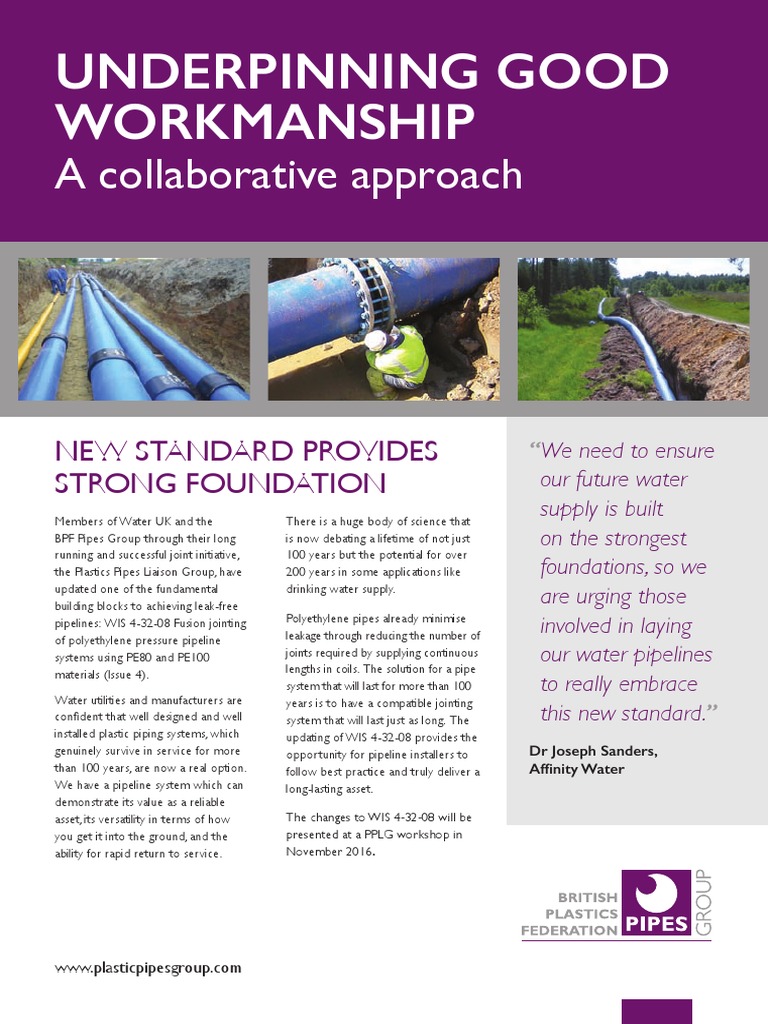 A Collaborative Approach: Underpinning Good Workmanship | PDF | Pipe ...