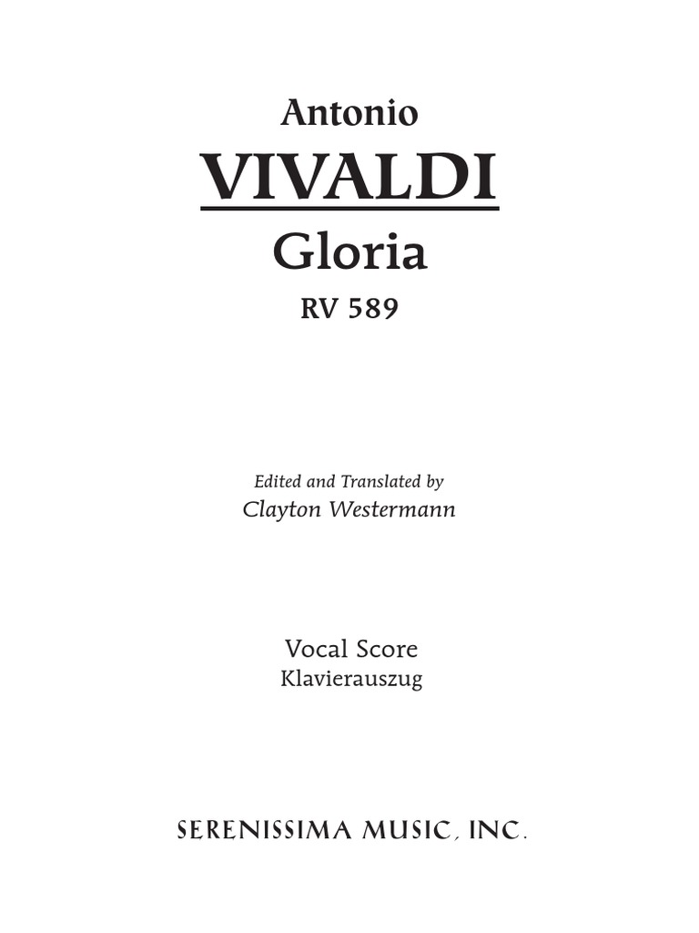 Vivaldi-Gloria-RV-589-Laudamus Te PDF | PDF | Elements Of Music | Performing Arts