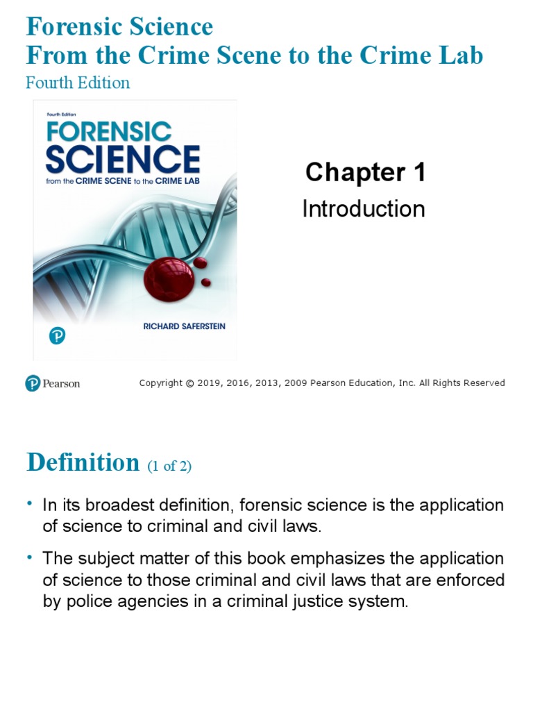 Saferstein 4e PPT C01 | PDF | Daubert Standard | Forensic Science