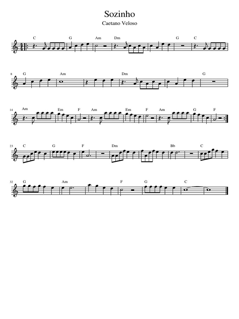 Sozinho - Caetano Veloso PDF | PDF