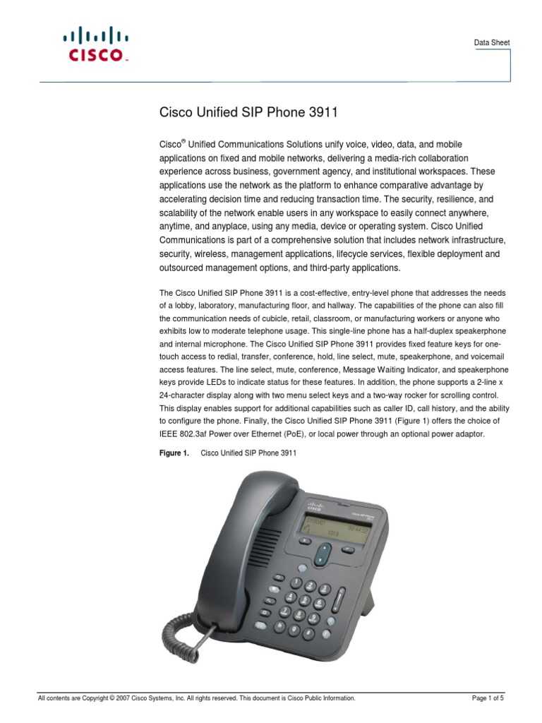 Cisco 3911 | PDF | Session Initiation Protocol | Voicemail