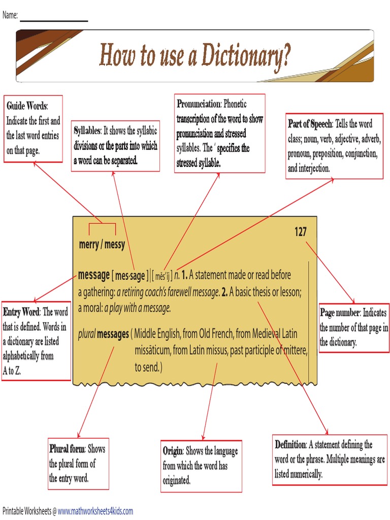 Dictionary Chart PDF | PDF | Word | Cognitive Science