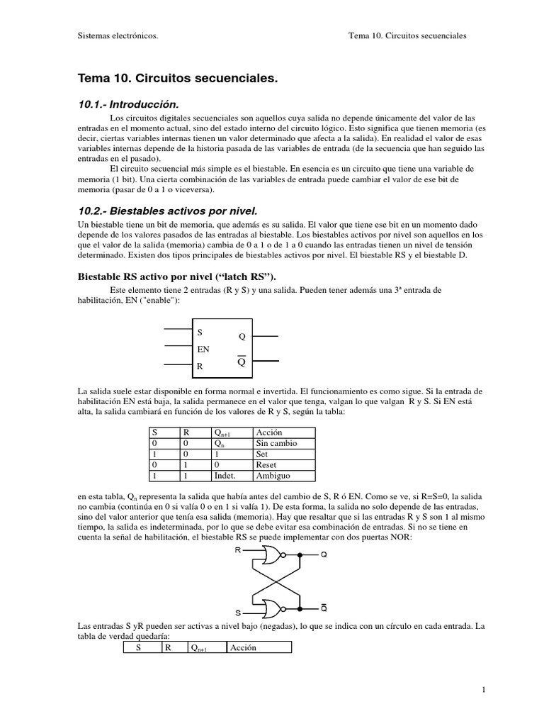 Circuitos Secuenciales | PDF | Microcontrolador | Unidad Central de procesamiento