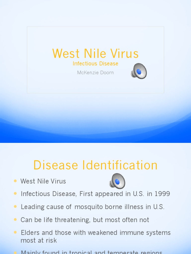 WNV Infectious Disease Presentation | PDF | Virus | Veterinary Medicine