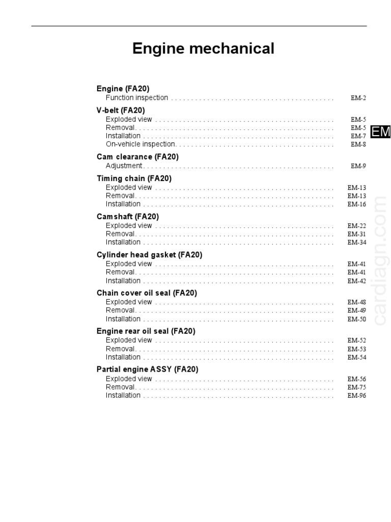 05 Engine Mechanical | PDF | Belt (Mechanical) | Throttle