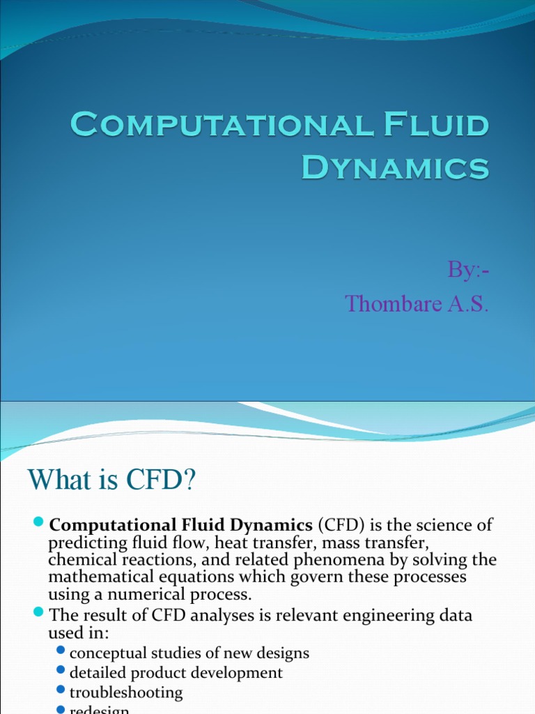 Completed - Slides 19 - Introduction To CFD | PDF | Computational Fluid ...