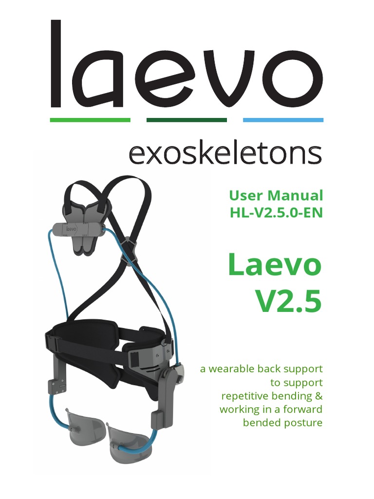 Laevo V2.5 Wearable Back Support Manual | PDF | Hip | Clothing