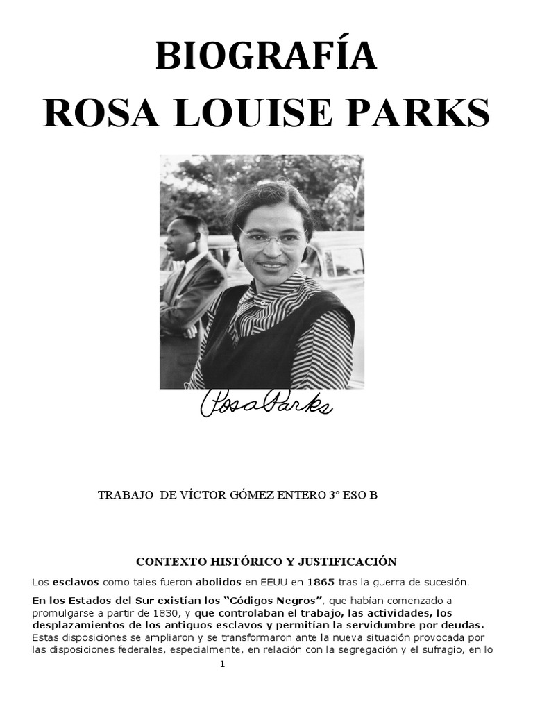 BIOGRAFÍA | PDF | Rosa Parks | Esfera pública