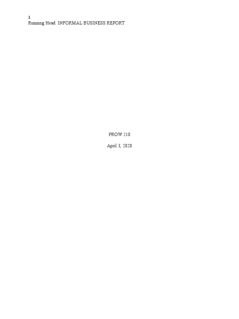 Informal Business Report | PDF | Target Corporation | Supply Chain ...