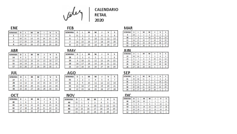 Calendario Retail 2020 | PDF