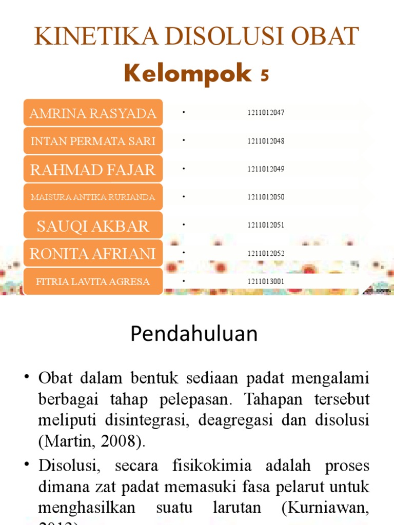 PPT Disolusi Obat | PDF