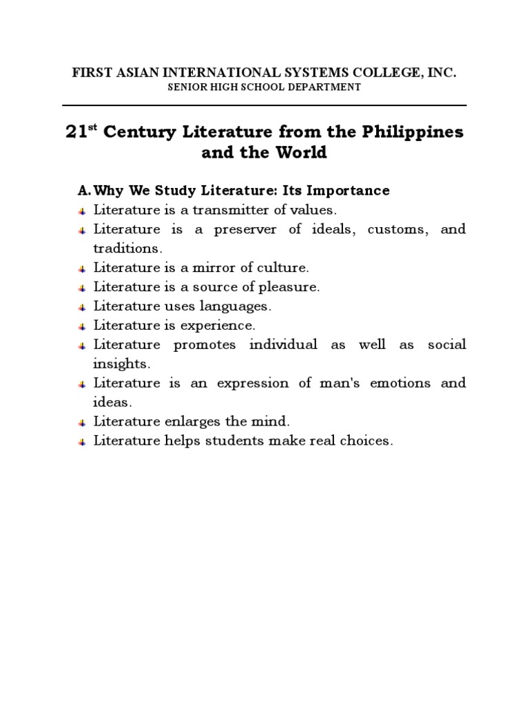 The Importance of Literature | PDF