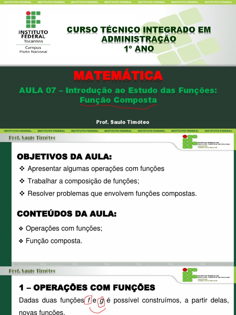 Função Composta: Introdução e Exercícios | PDF | Função (Matemática ...