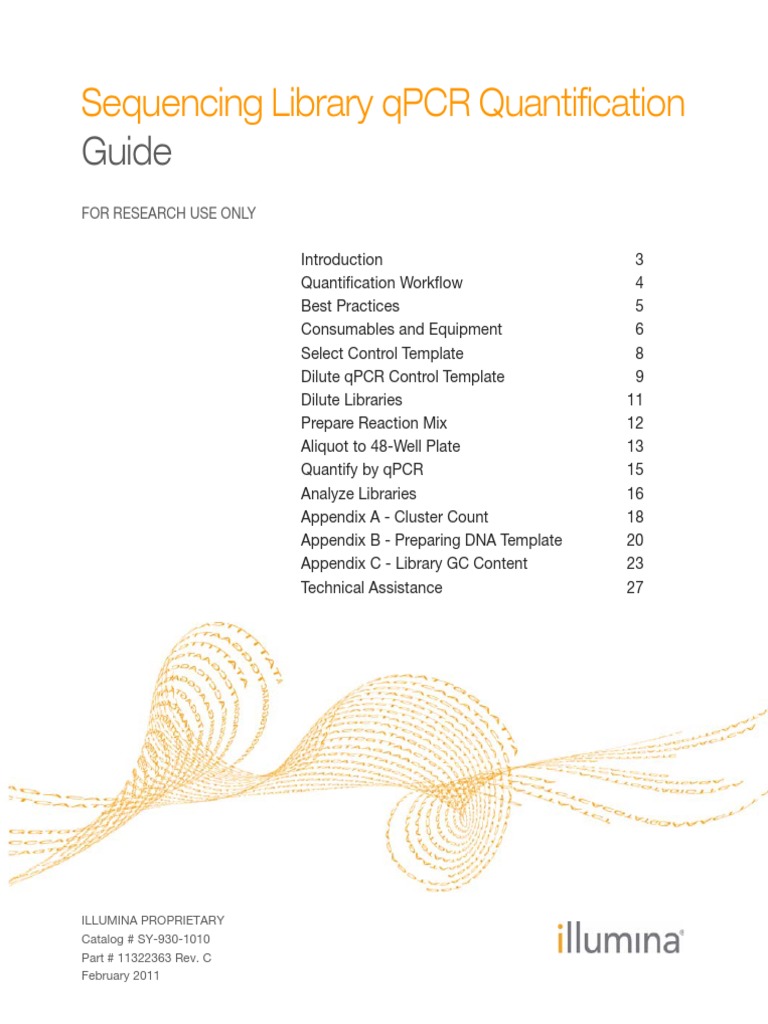 Sequencing Library QPCR Quantification: Guide | PDF | Real Time ...