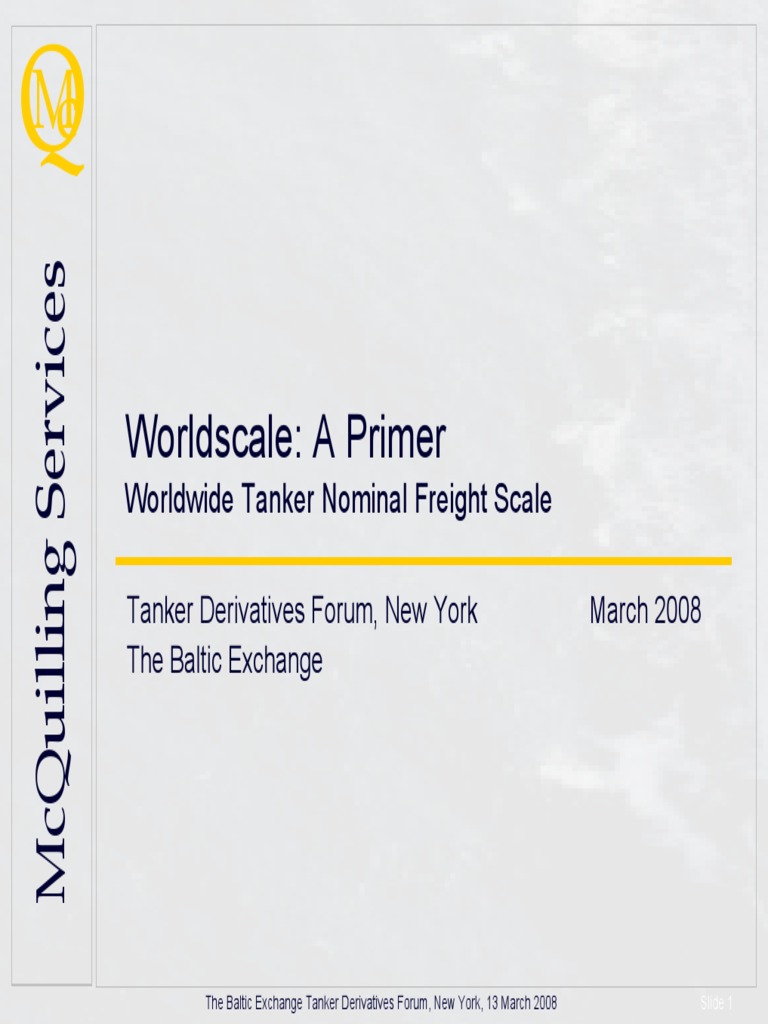 MCQ Worldscale | PDF | Oil Tanker | Fuel Oil
