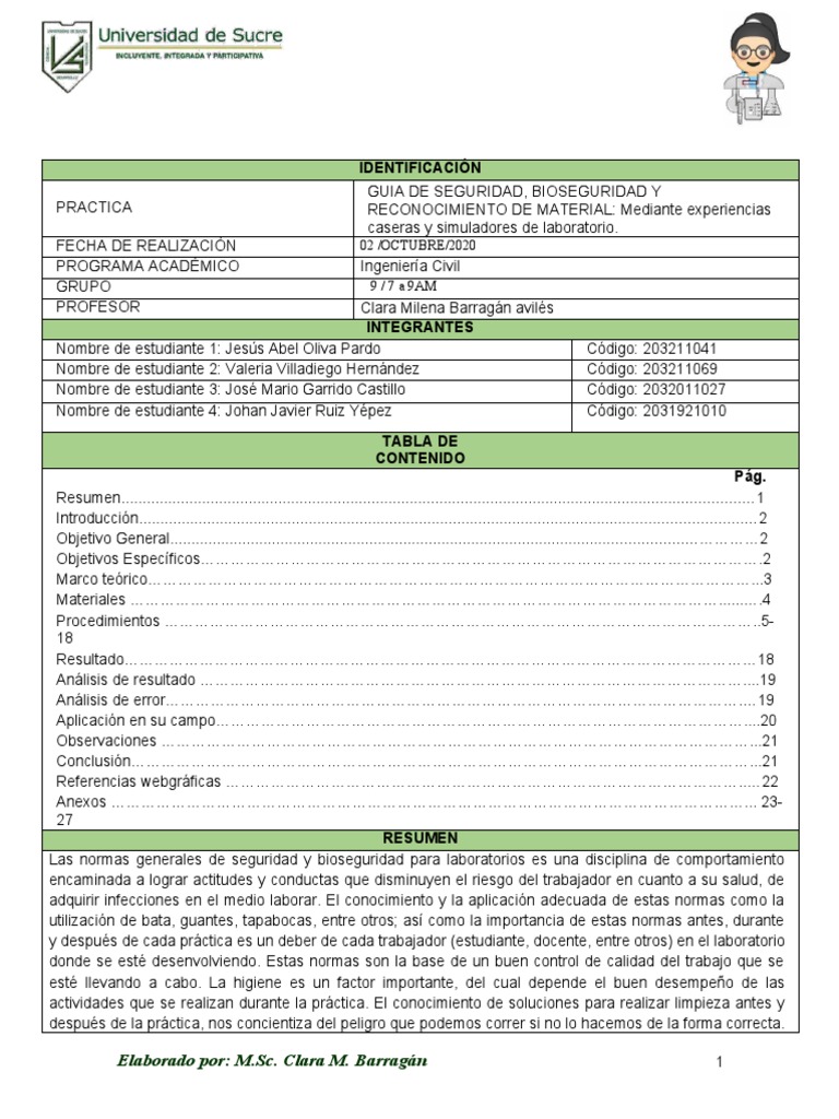 Plantilla de Informes de Laboratorios | PDF | Ácido clorhídrico | Laboratorios
