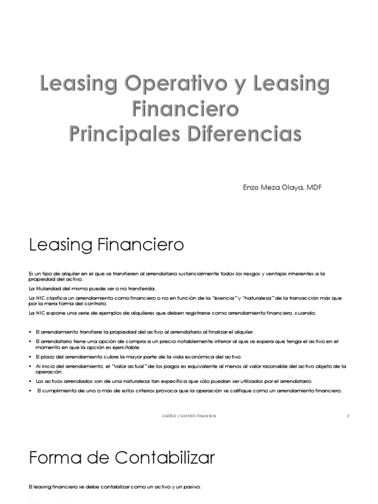Tipos de Leasing | PDF | Arrendamiento | Economias