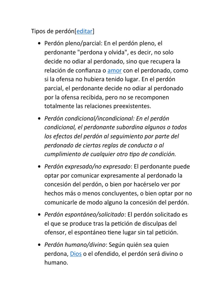 Tipos y fases del perdón | PDF | Perdón | Religión y creencia