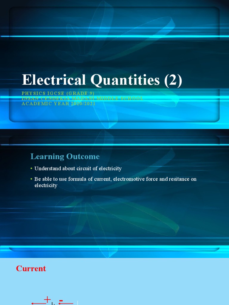 Understanding Electrical Quantities | PDF | Technology & Engineering
