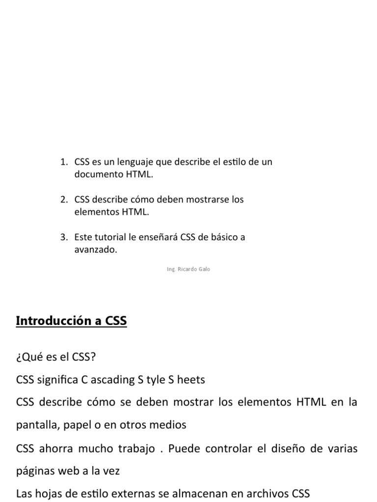 Tema1.1 CSS | PDF | Hojas de estilo en cascada | HTML