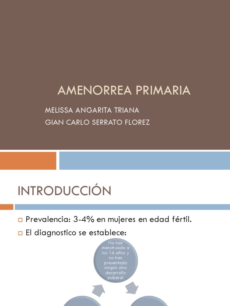 Amenorrea Primaria PDF | PDF | Hormona luteinizante | Vagina
