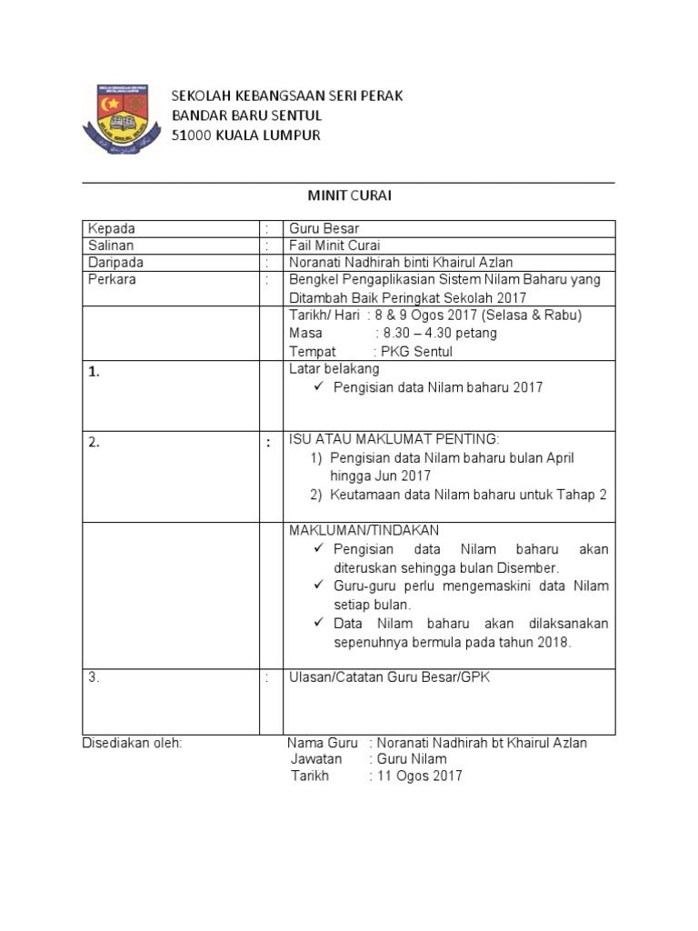 Tapak Minit Curai | PDF
