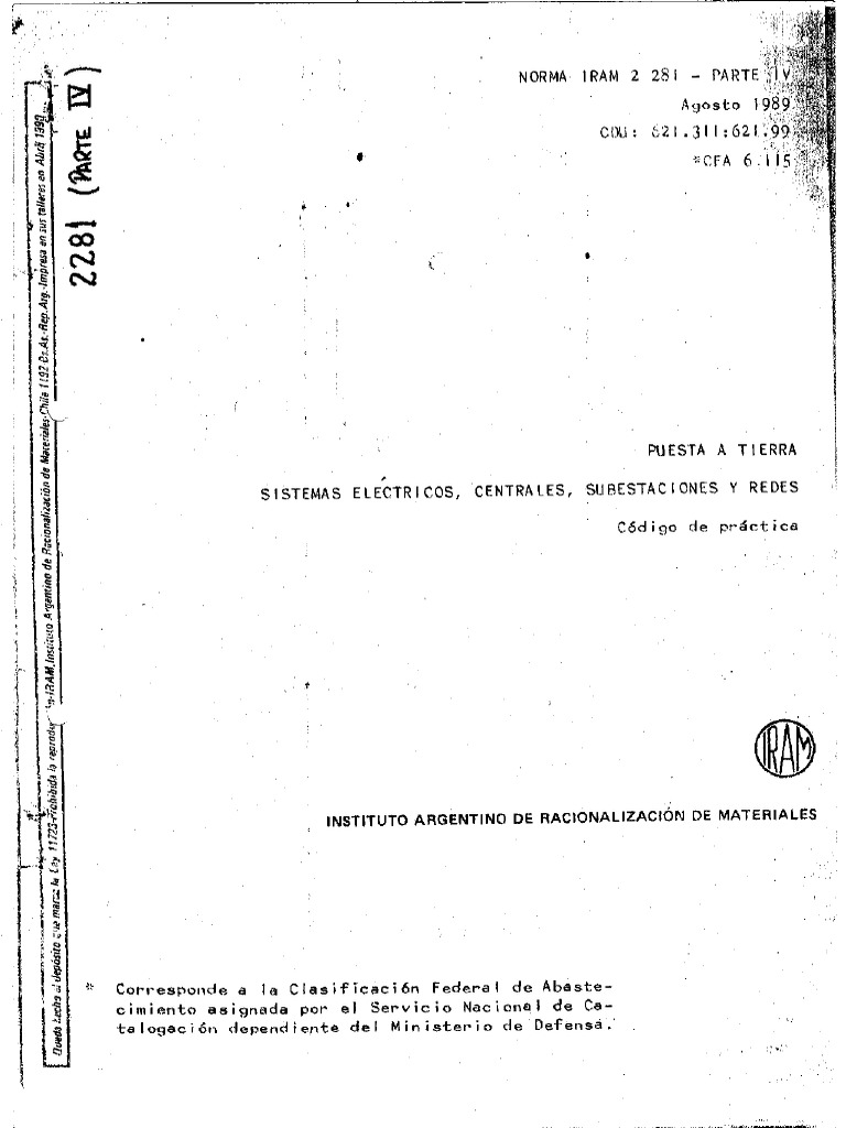 IRAM 2281 - Parte IV | PDF