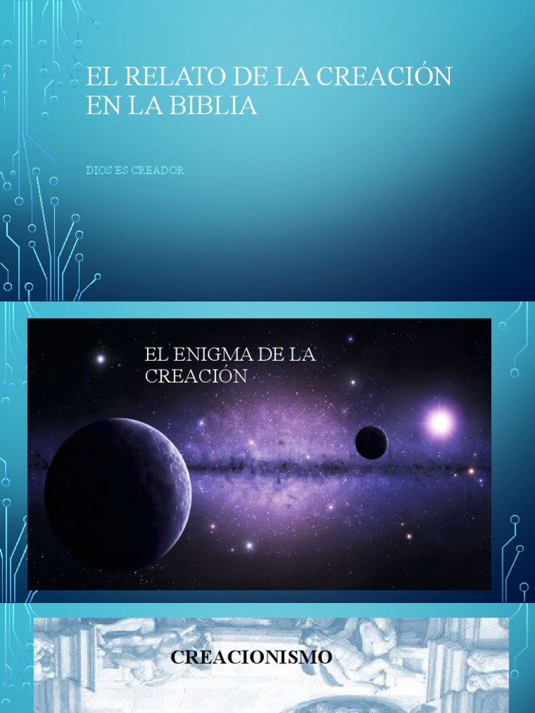 El Relato de La Creación en La Biblia 2 | PDF | Mitos de la creación ...