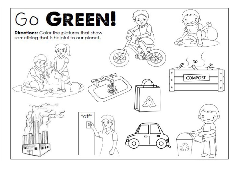 Go Green Worksheet | PDF