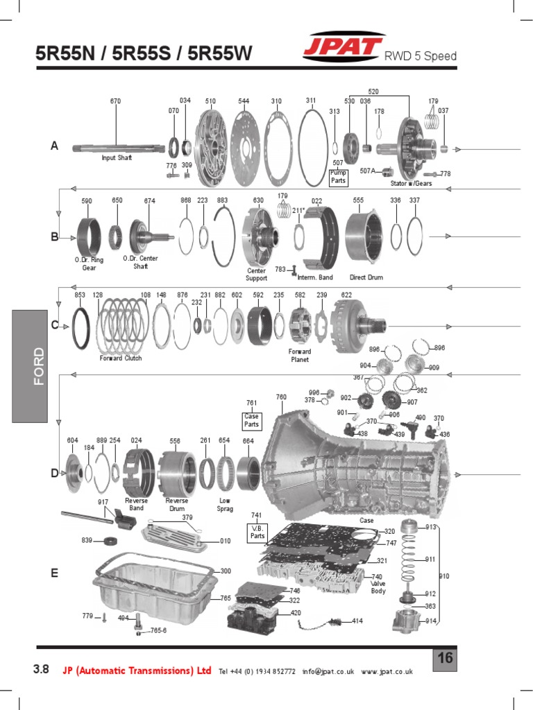 5R55N / 5R55S / 5R55W: RWD 5 Speed | PDF | Automatic Transmission | Gear
