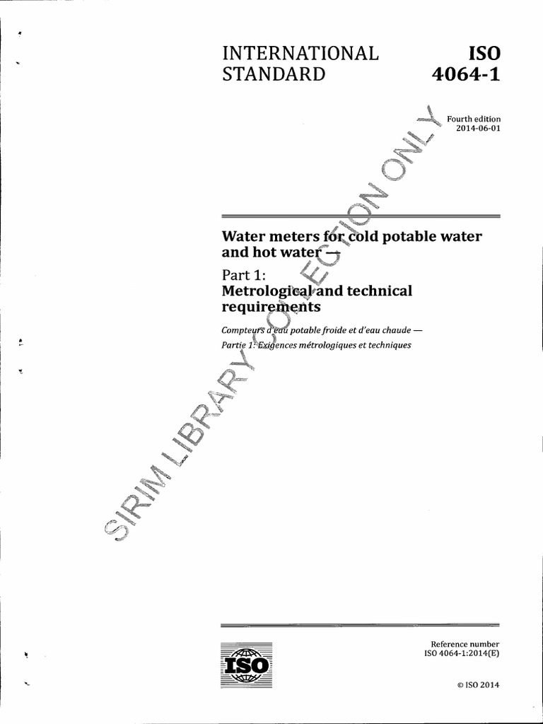 Iso4064 1 2014 PDF | Download Free PDF | Flow Measurement ...