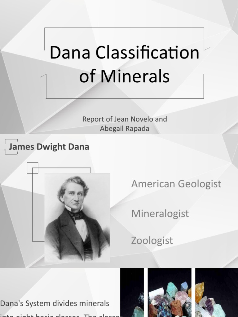 Dana Classification of Minerals Report | PDF