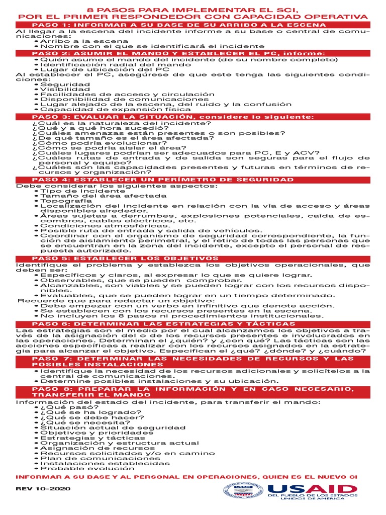8 pasos SCI incidente | PDF | Business