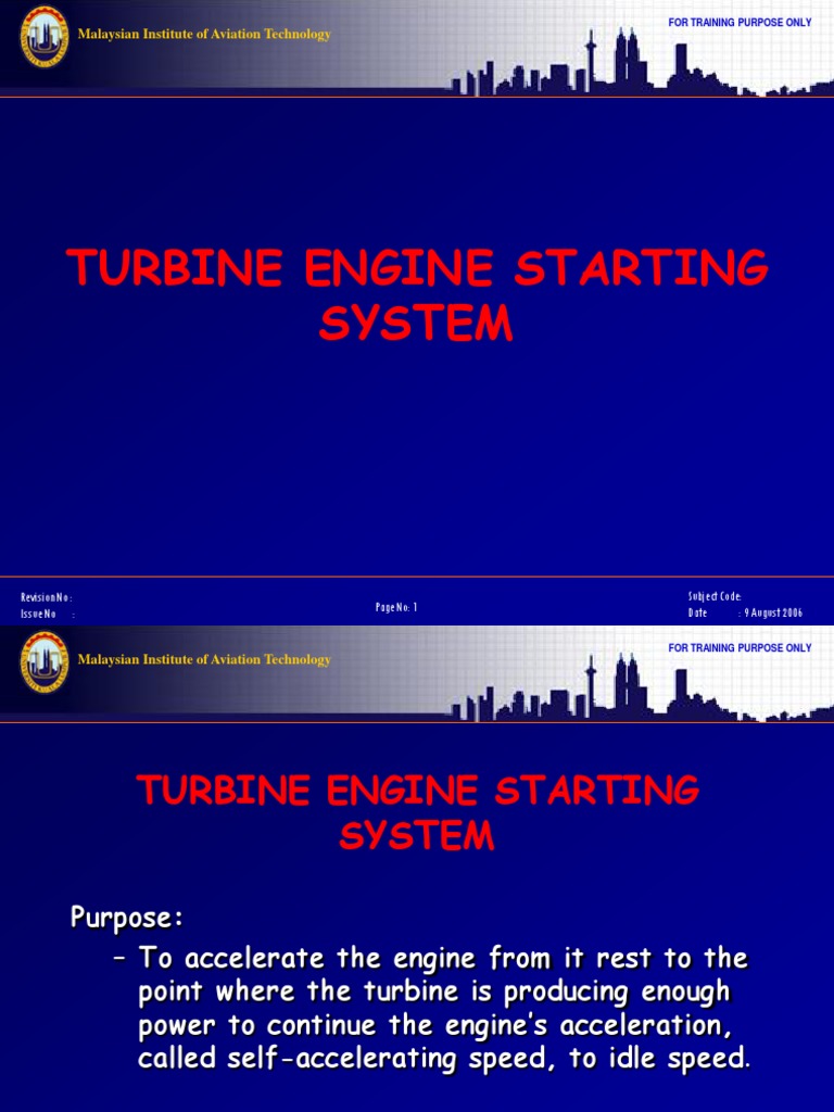 002 Turbine Engine Starting System1 | PDF | Gas Turbine | Engines