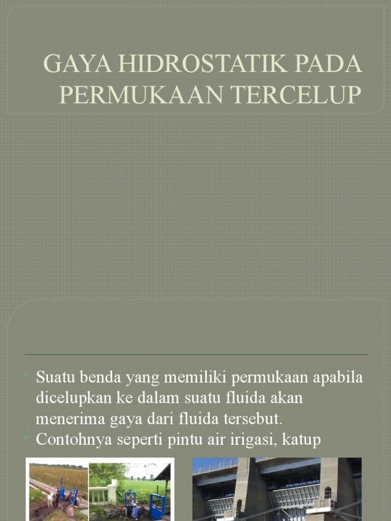 Gaya Hidrostatik Pada Permukaan Tercelup | PDF | Seni