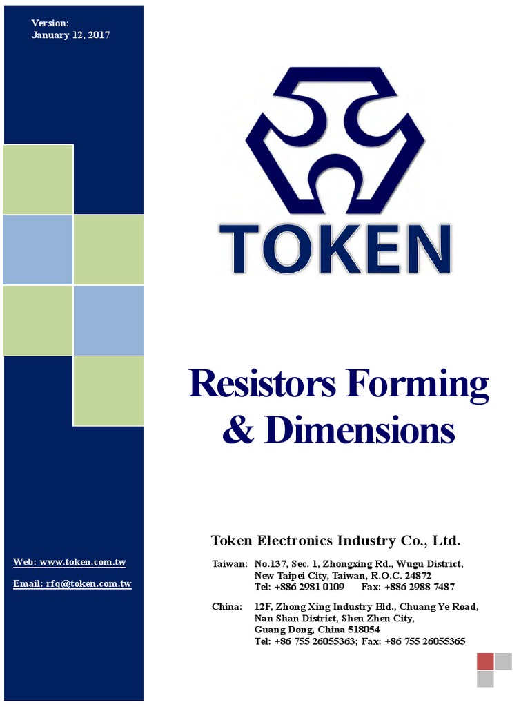 Resistor Forming Dimensions Guide | PDF