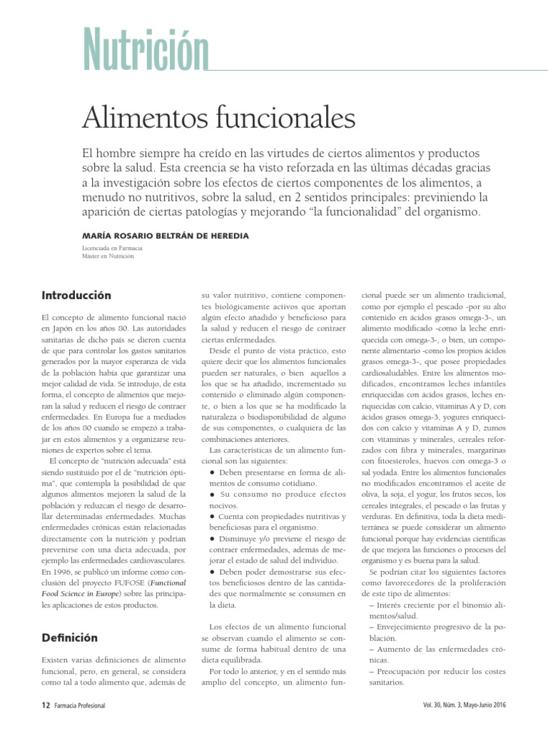 B Alimentos Funcionales | Descargar gratis PDF | Comida funcional | Alimentos