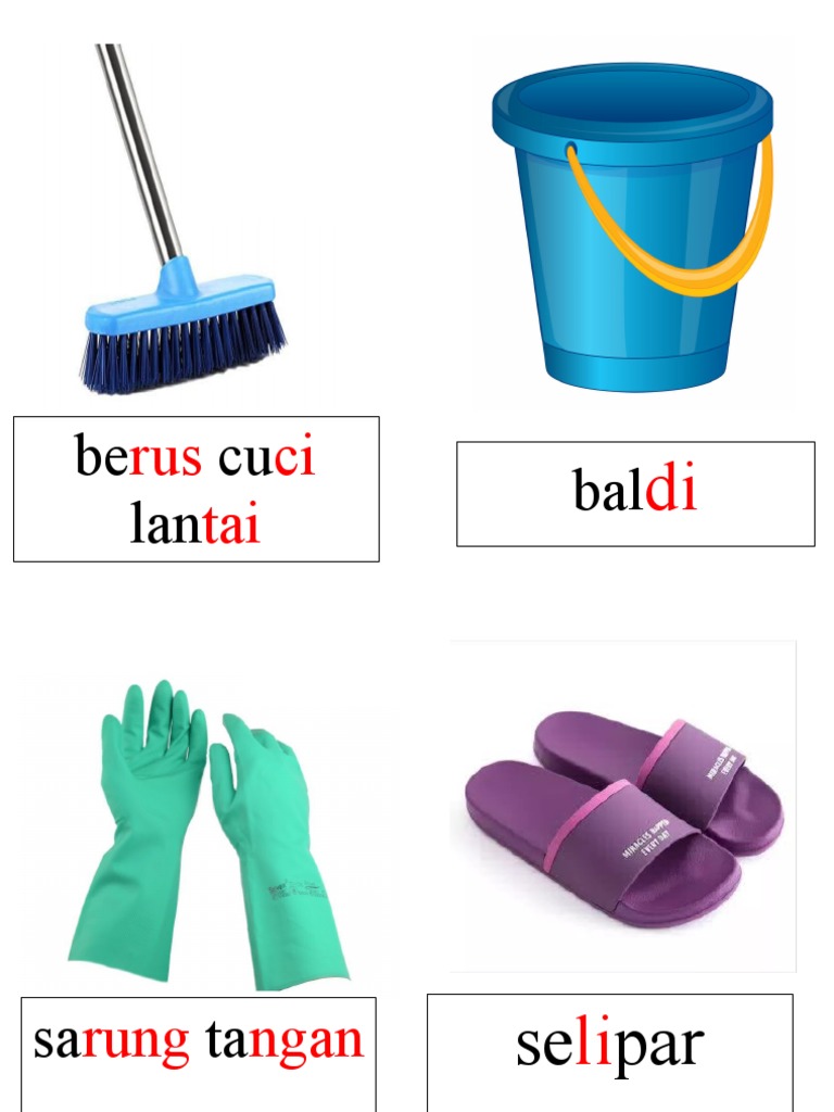 Kad Gambar Alatan Bersih Tandas