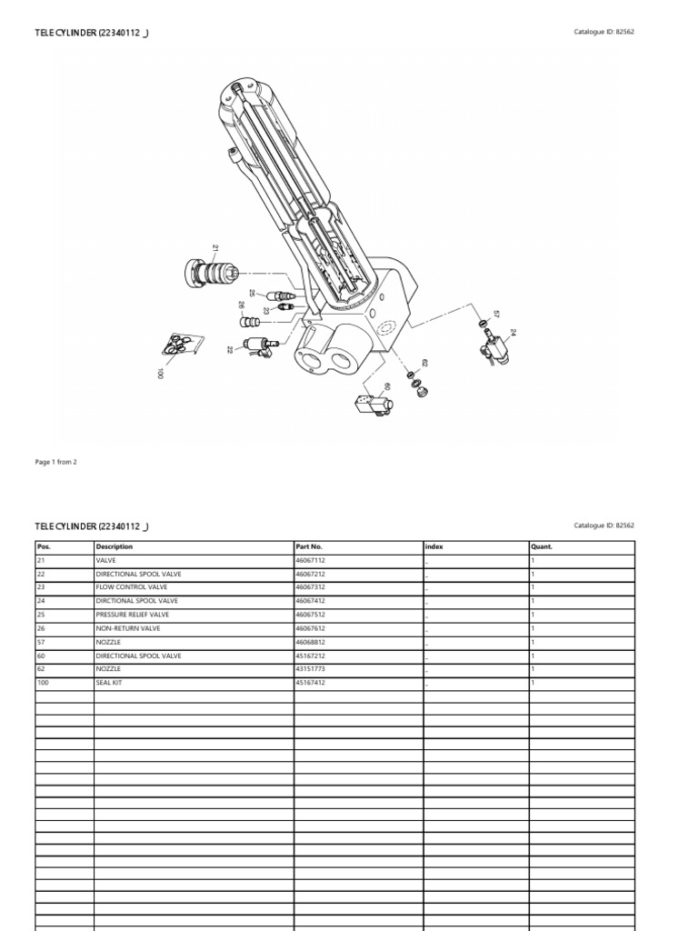 Tele Cylinder Component List | PDF