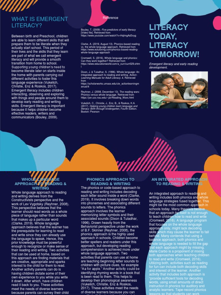 Emergent Literacy Brochure | PDF | Phonics | Literacy