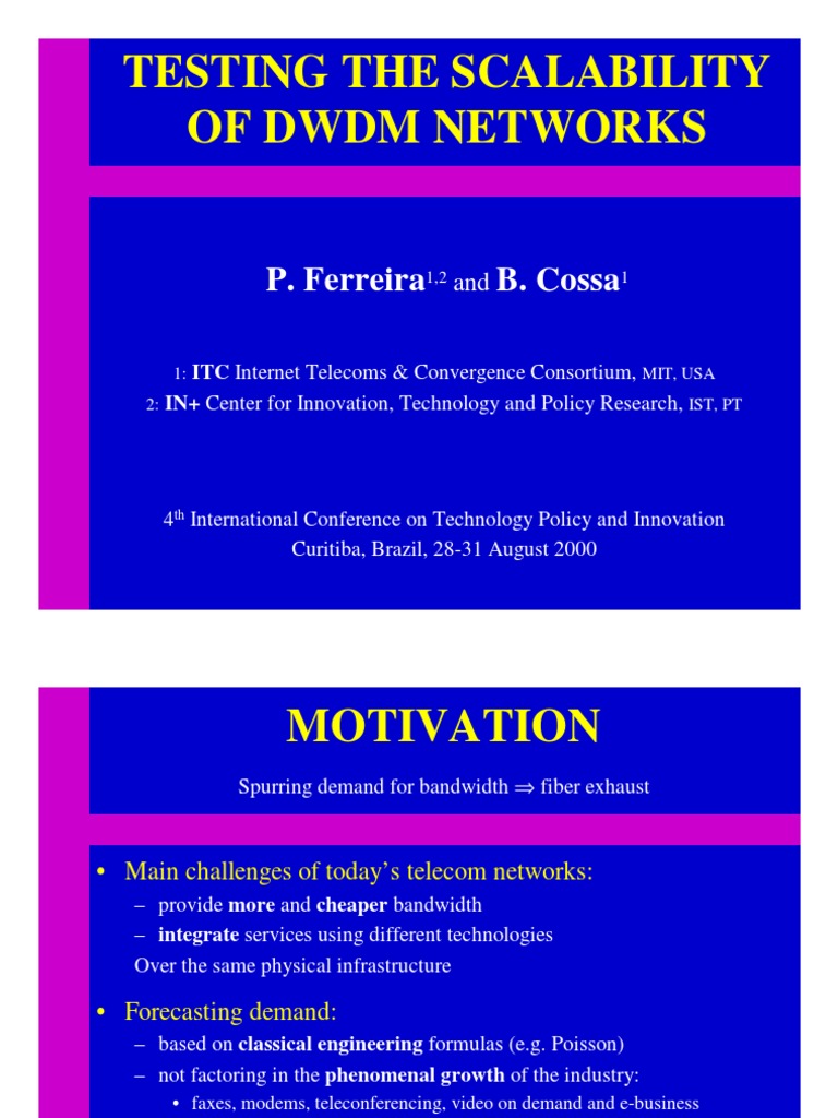 Testing The Scalability of DWDM Networks | PDF | Wavelength Division ...