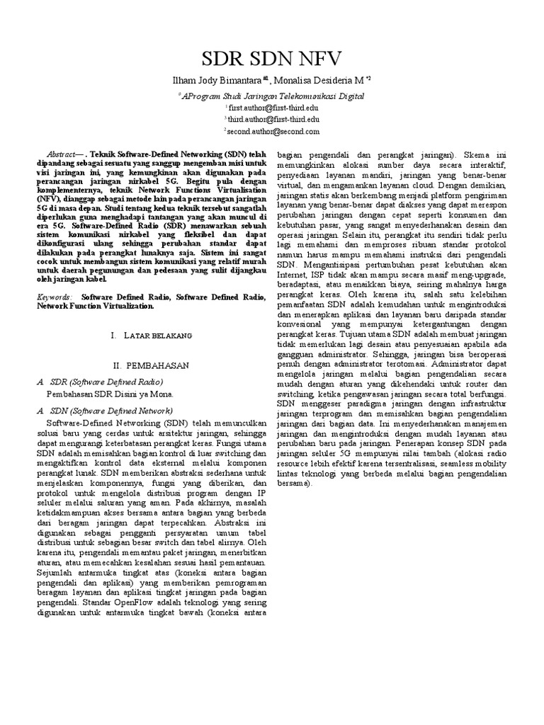 SDR SDN NFV | PDF