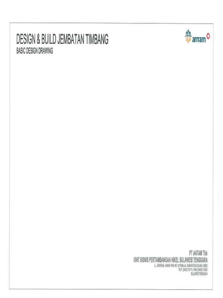 Basic Design Drawing Jembatan | PDF