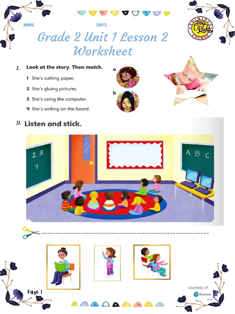 Grade 2 Unit 1 Lesson 2 Worksheet: Name: Date | PDF