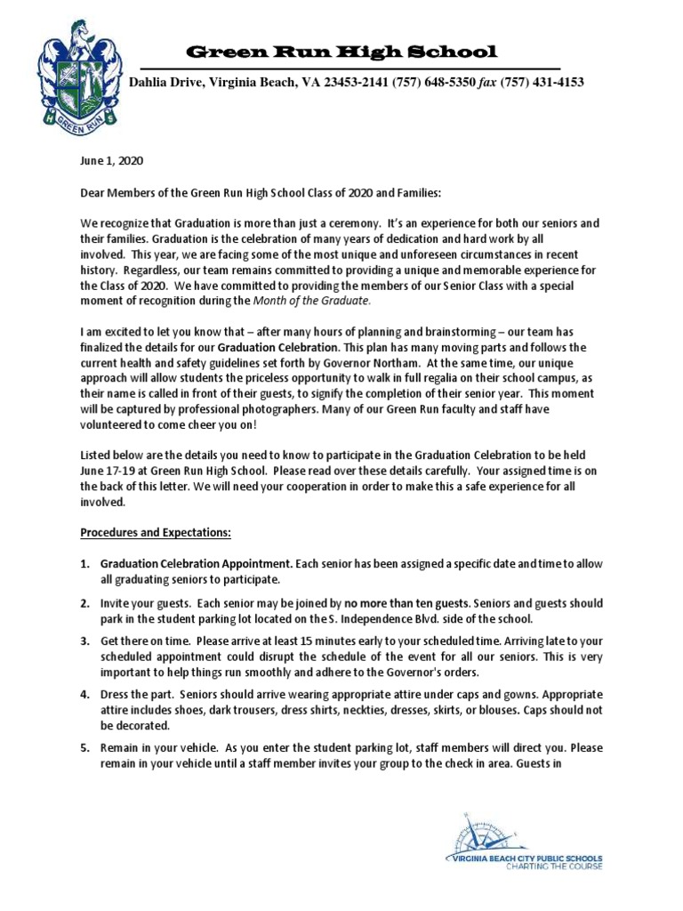 Graduation Letter 2020 Final PDF | PDF | Dress | Clothing