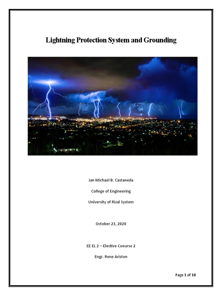 Lightning Protection System and Grounding: Jan Michael B. Castaneda ...