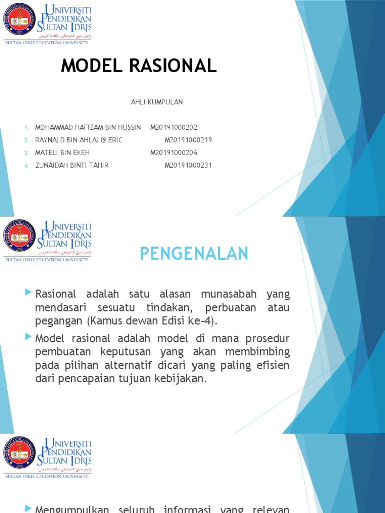 Model Rasional dalam Kebijakan | PDF
