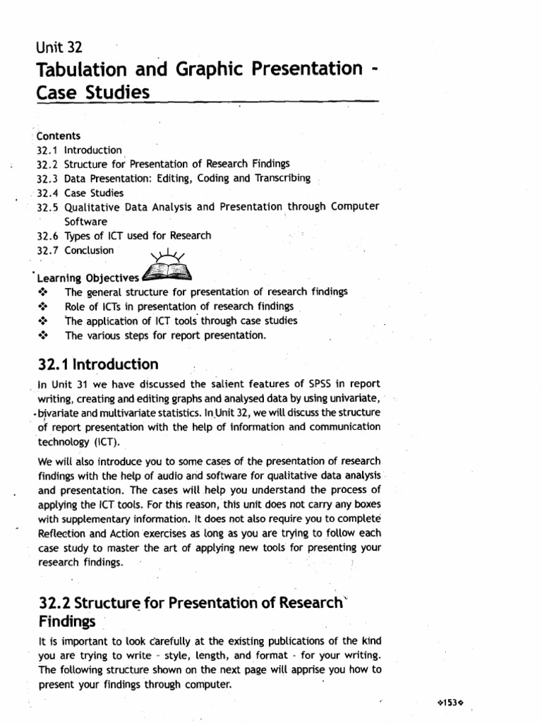 Unit-32 Tabulation and Graphic Presentation - Case Studies PDF | PDF | Educational Technology ...