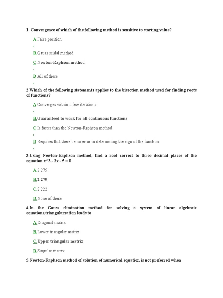 PMS Sample Questions | PDF | Matrix (Mathematics) | Mathematical Analysis